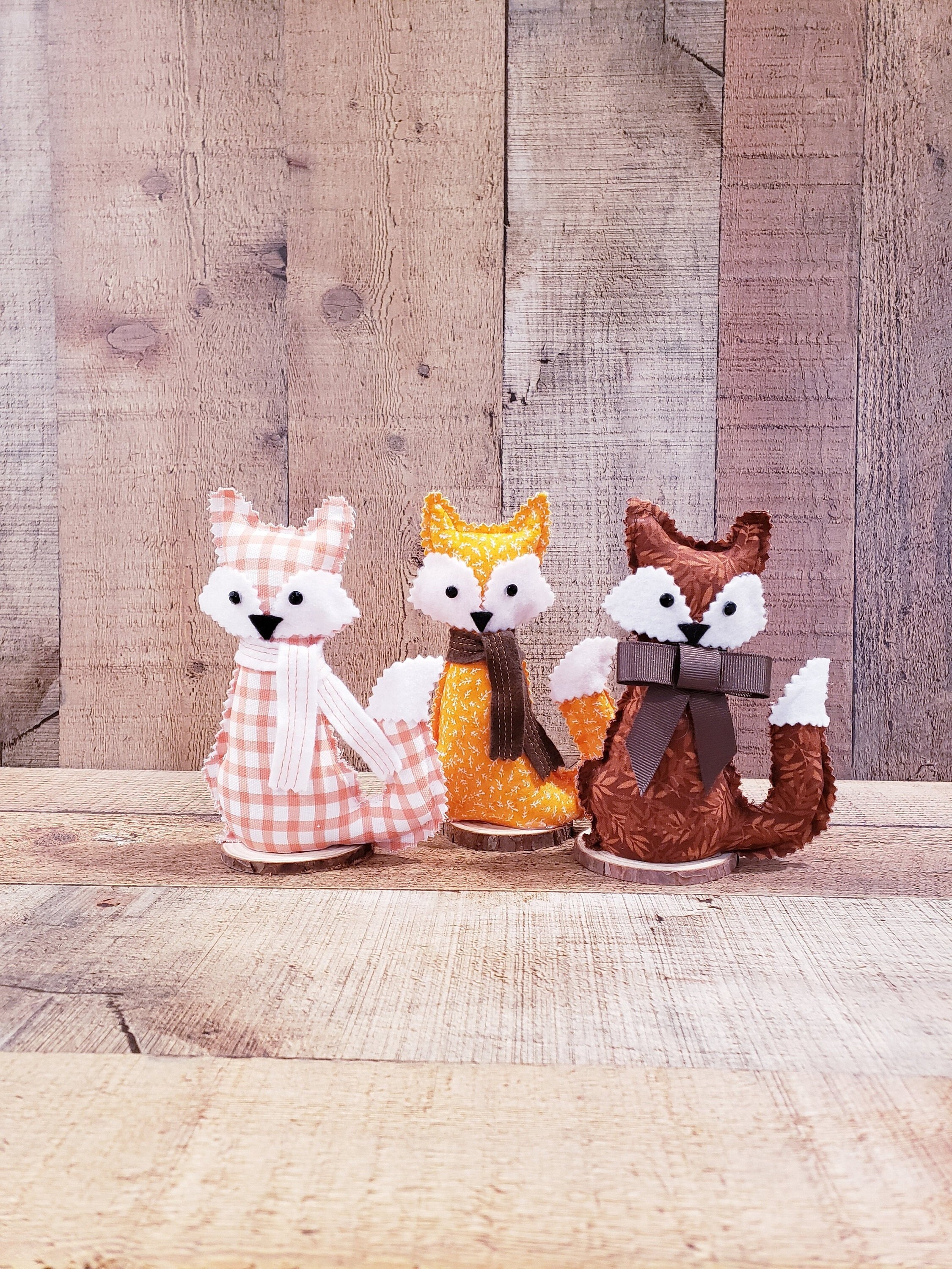 Fall Fabric Fox Holiday Fox Fox Decor Fall Decoration - Etsy