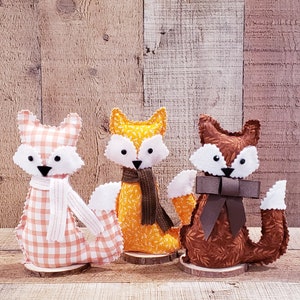 Fall Fabric Fox, Holiday Fox, Fox Decor, Fall Decoration, Woodland ...