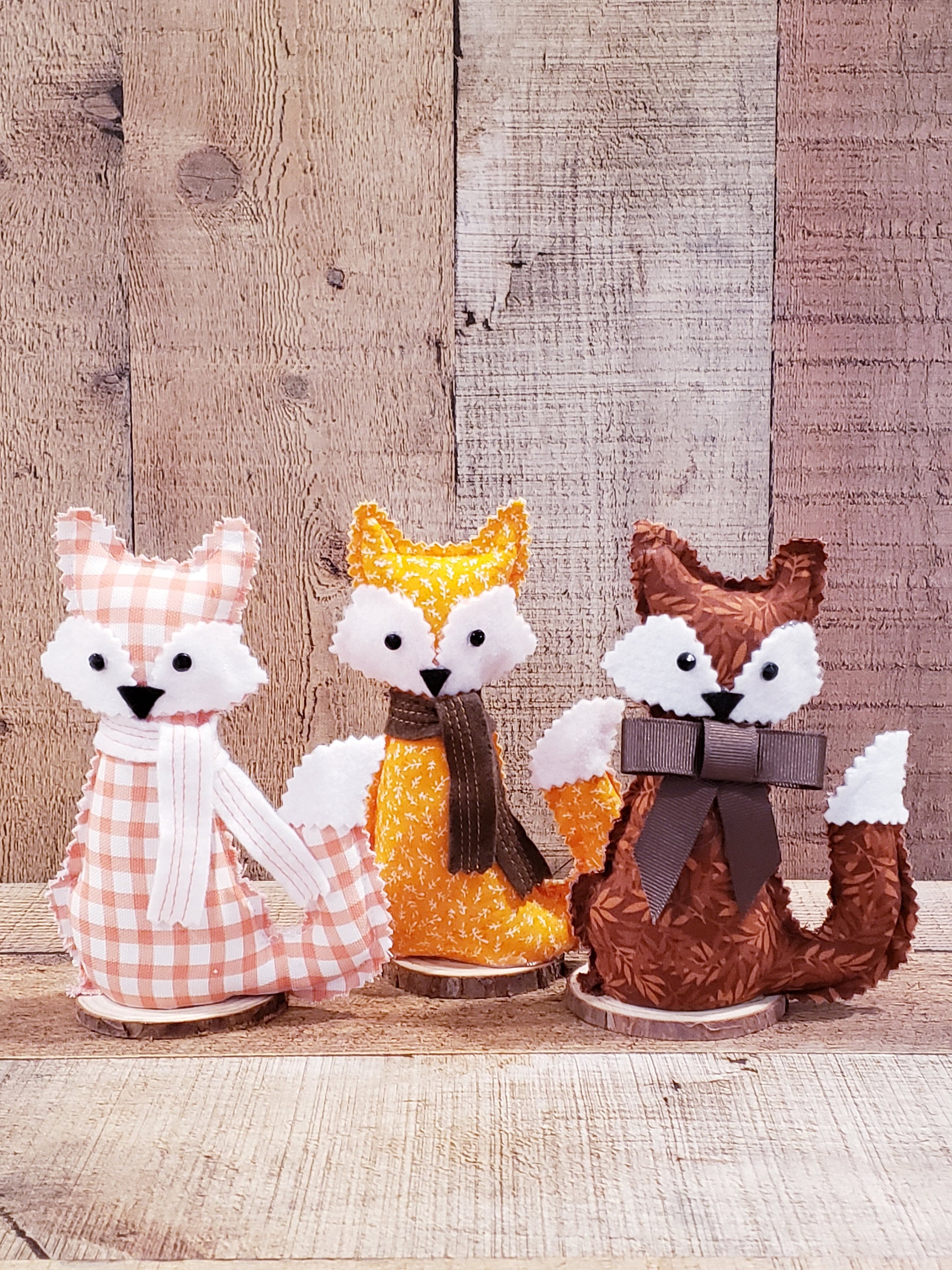 Fall Fabric Fox Holiday Fox Fox Decor Fall Decoration - Etsy