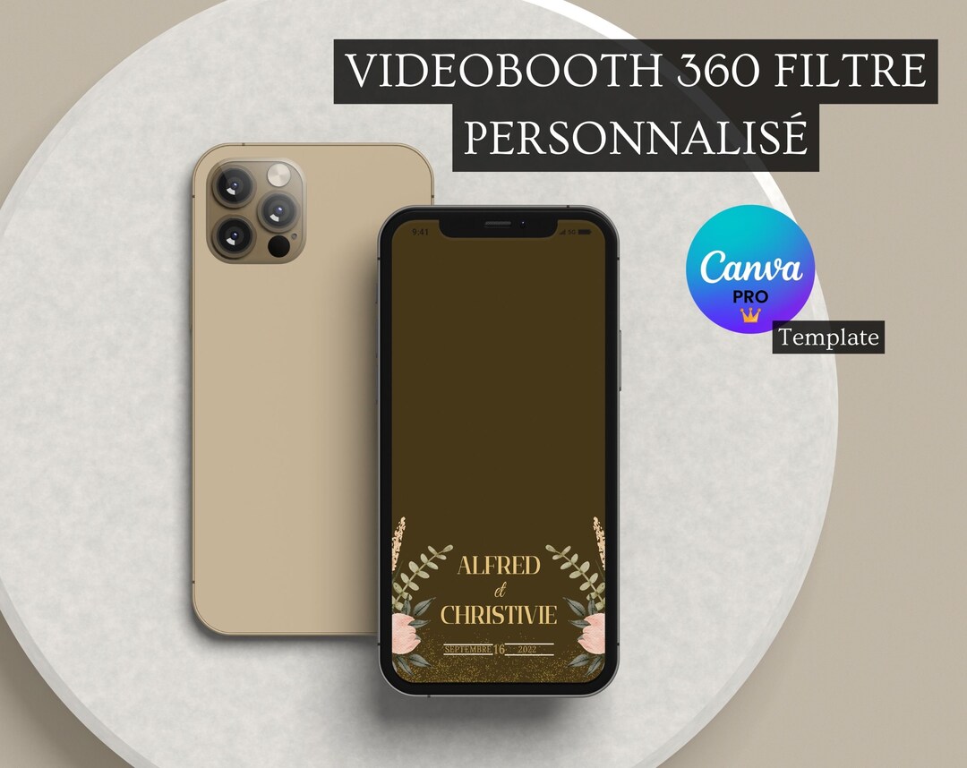 1 Editable Filter for 360 Photo Booth, Personalized, Canva Editable ...