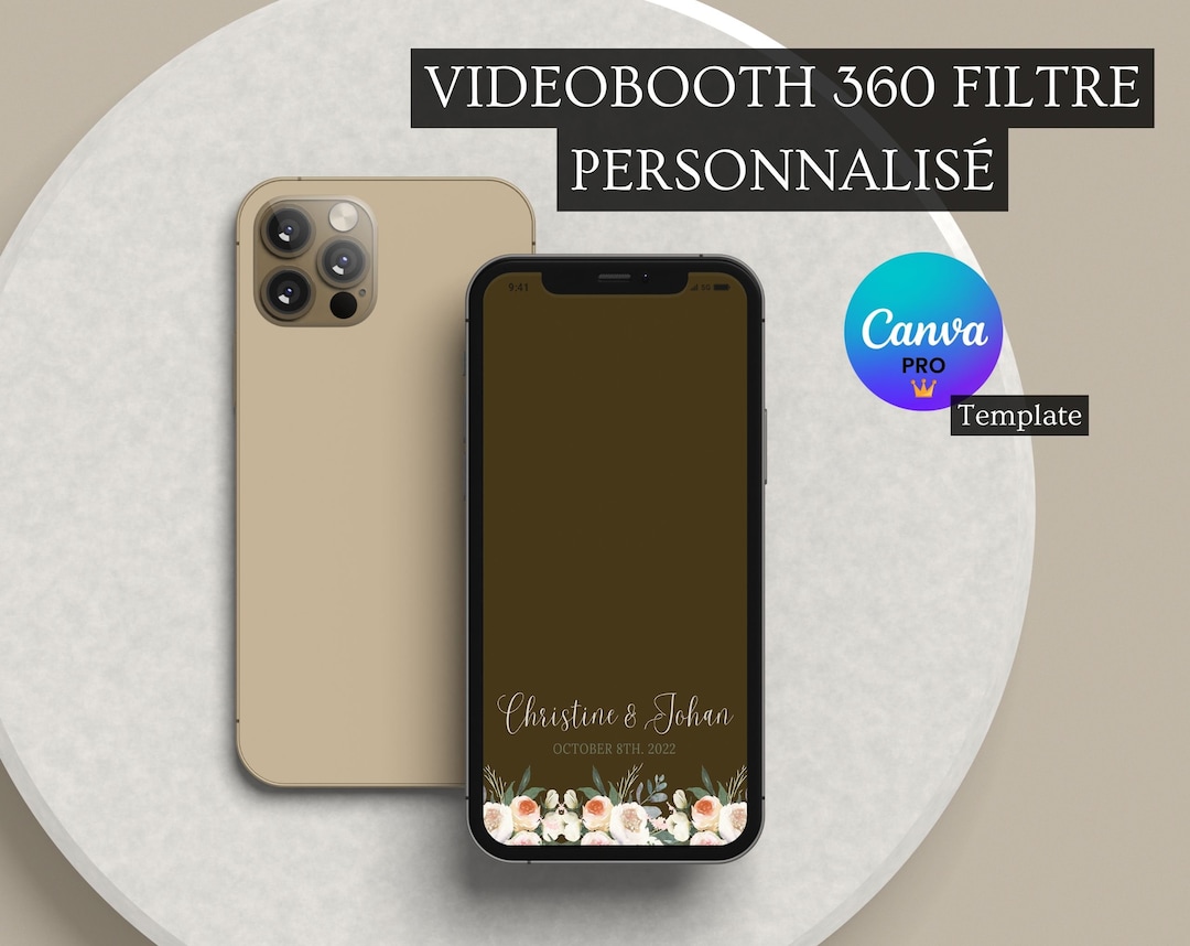 1 Editable Filter for 360 Photo Booth, Personalized, Canva Editable ...