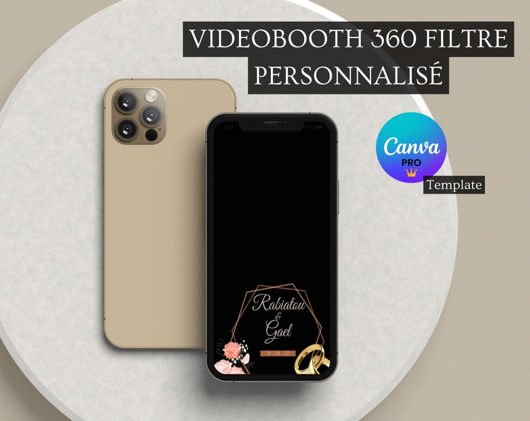 1 Editable Filter for 360 Photo Booth, Personalized, Canva Editable ...