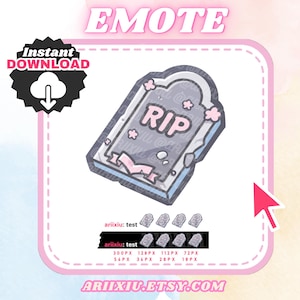 RIP Emote | Cute Tombstone Reaction Dead | Ready to Use | Twitch ...