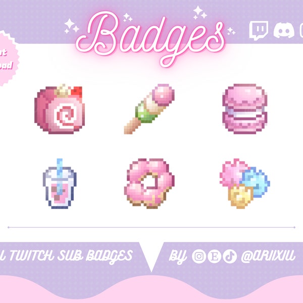Twitch Snack Badge - Etsy