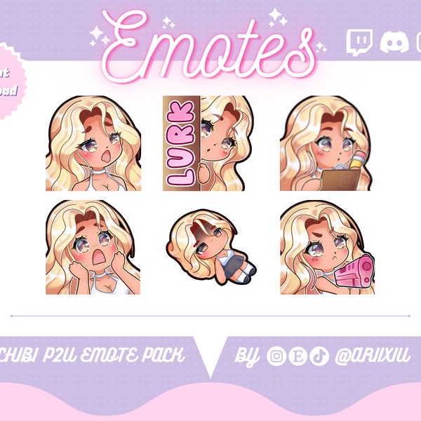 Platinum Blonde Twitch Emote - Etsy