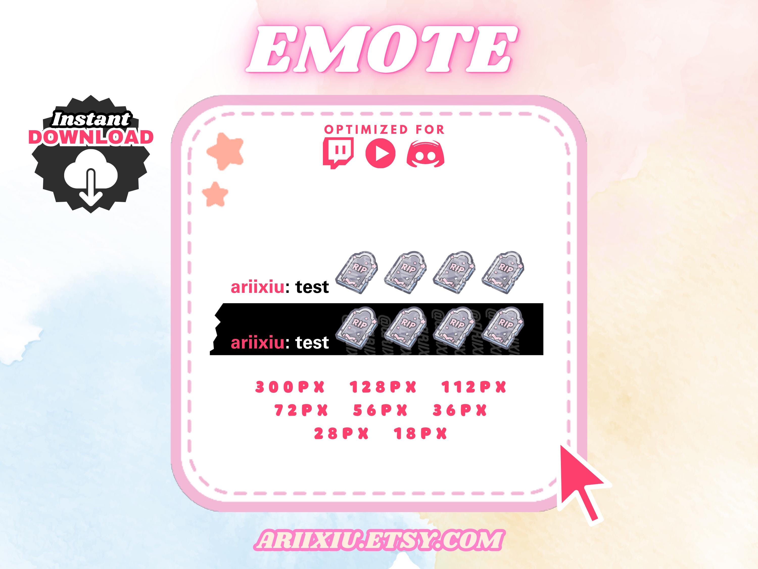 RIP Emote | Cute Tombstone Reaction Dead | Ready to Use | Twitch ...