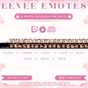 Eevee Emote MEGA Bundle | 18 Cute Emotes | 9 BONUS Discord Server ...