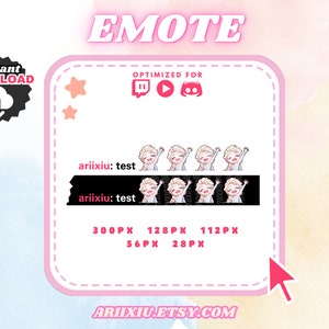 Ice Princess Waving Hi Emote | Cute Chibi Kawaii Twitch Emotes ...