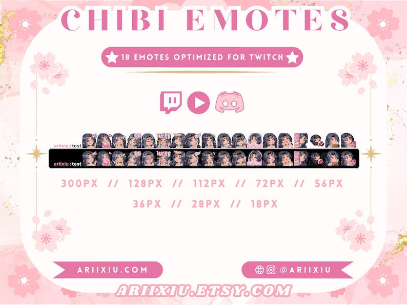 Chibi Girl Emotes MEGA Pack | Blonde Hair, Brown Eyes, Medium Skin ...