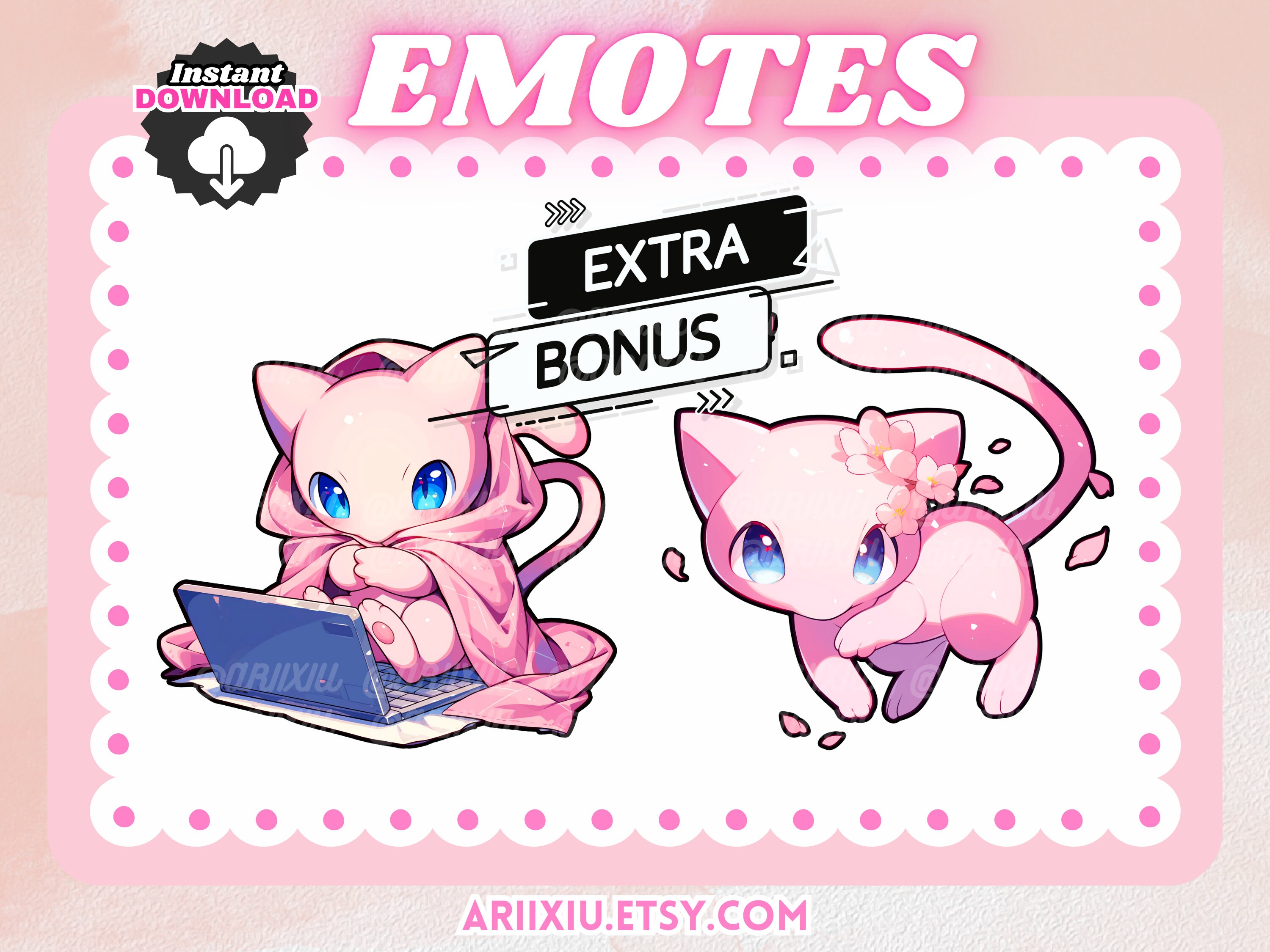 Mew Emote MEGA Bundle 18 Cute Emotes Ready to Use Twitch Discord ...