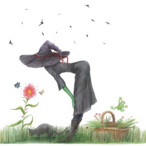 Spring Witch Witch Art Print Witch Wall Art - Etsy