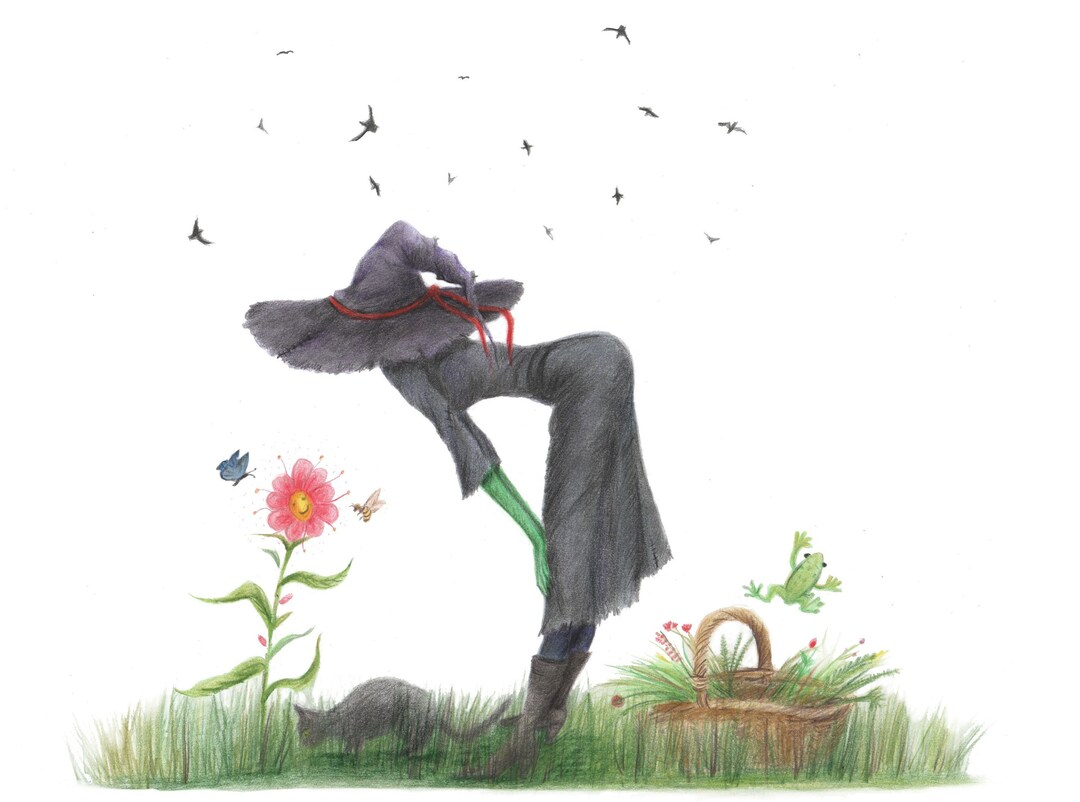 Spring Witch Witch Art Print Witch Wall Art - Etsy