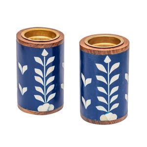 A Set of Bone Inlay Candle Stand, Handmade Bakhoor Stand, Candle Holder ...