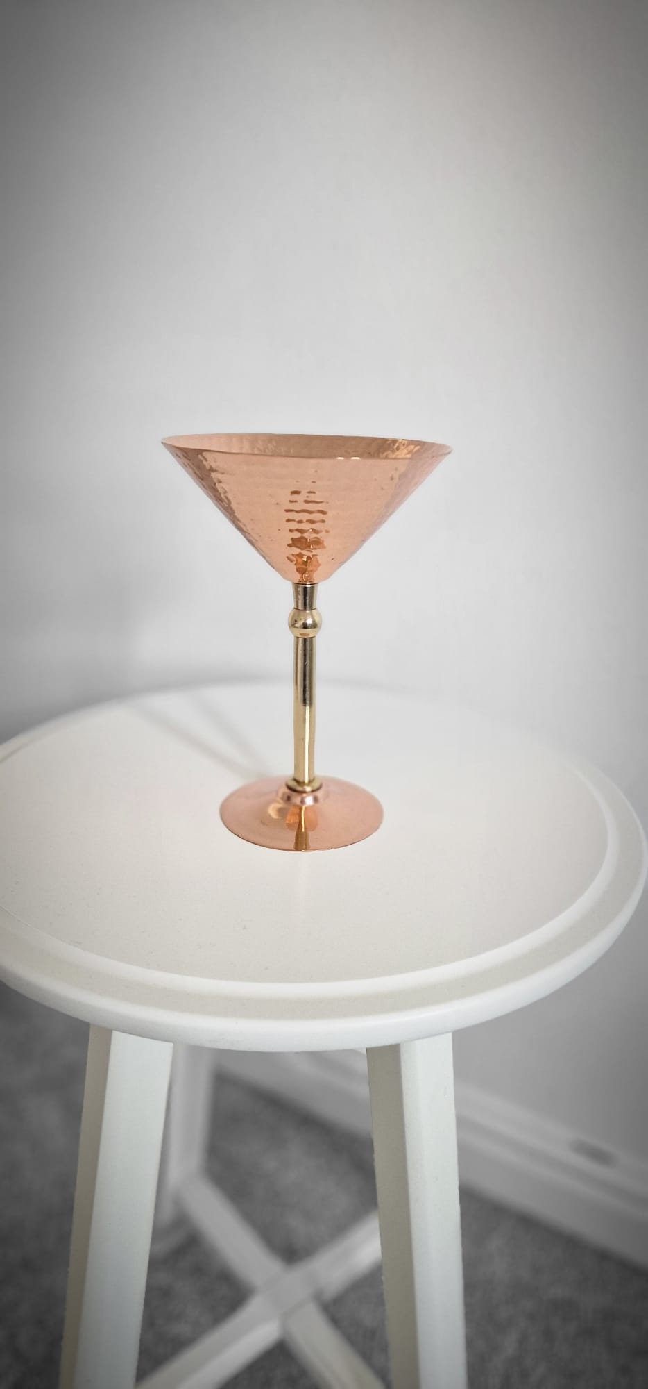 Handmade Pure Copper Martini Glasses set of 2, 7th Wedding Anniversary ...