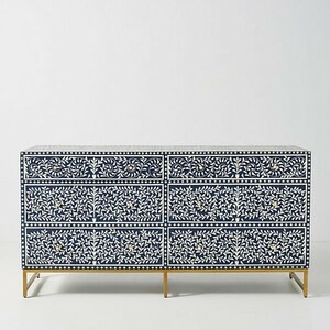 Home Decorative Wood Bone Inlay Classic Chest of Drawer Dresser Bedside ...