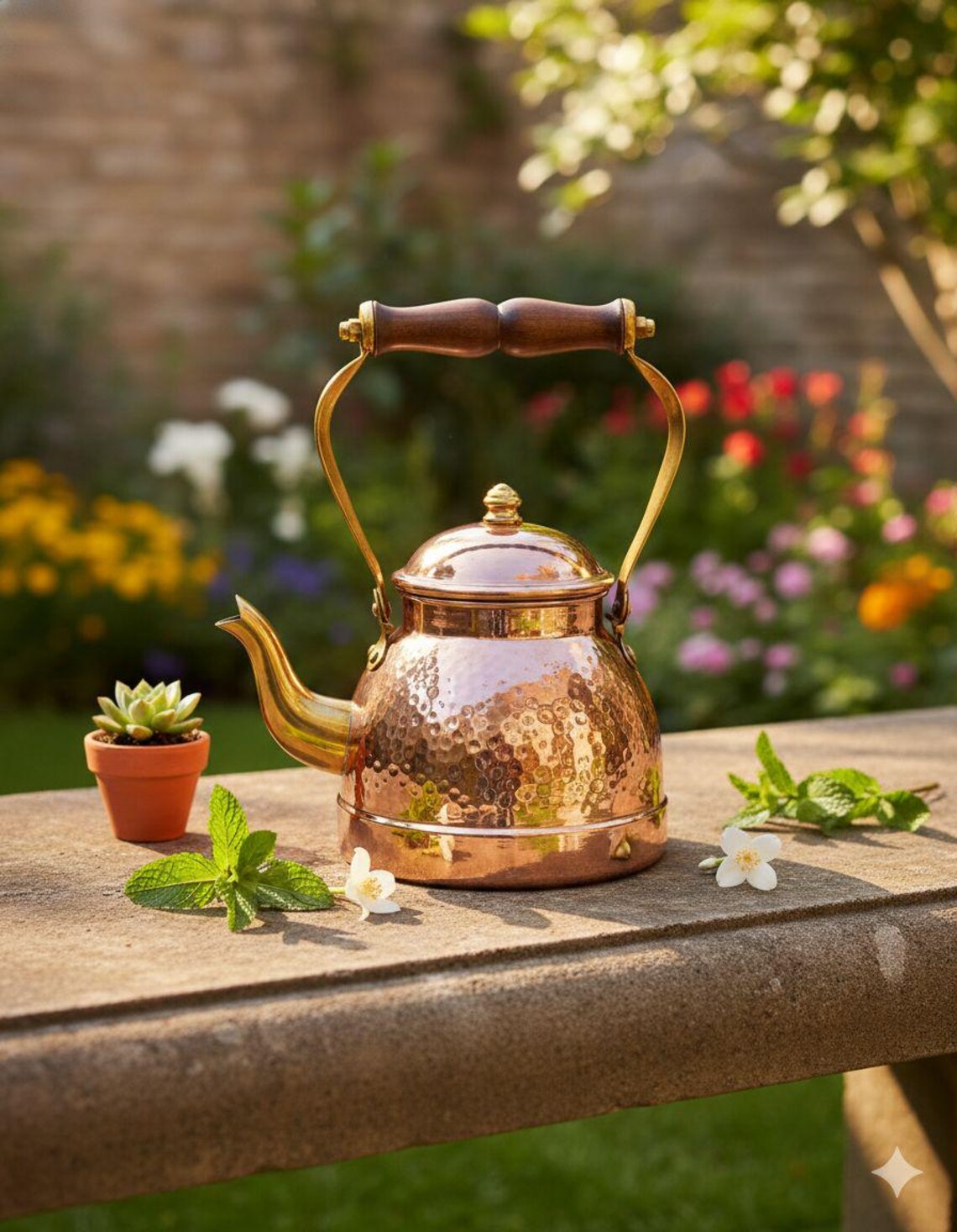 Handmade Copper Teapot Kettle – Wooden Handle, Housewarming Gift - Etsy