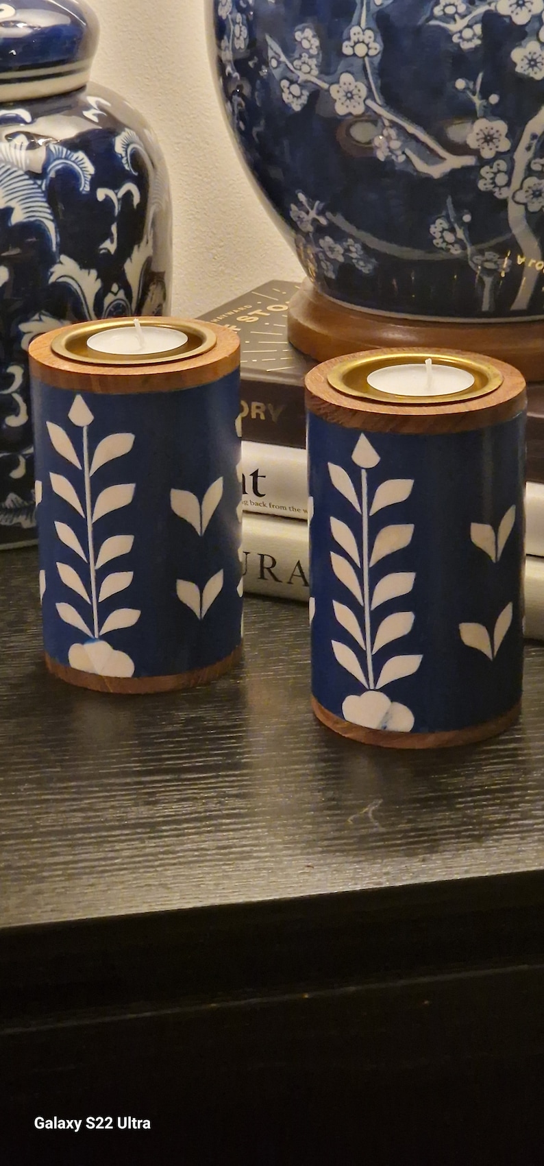 A Set of Bone Inlay Candle Stand, Handmade Bakhoor Stand, Candle Holder ...