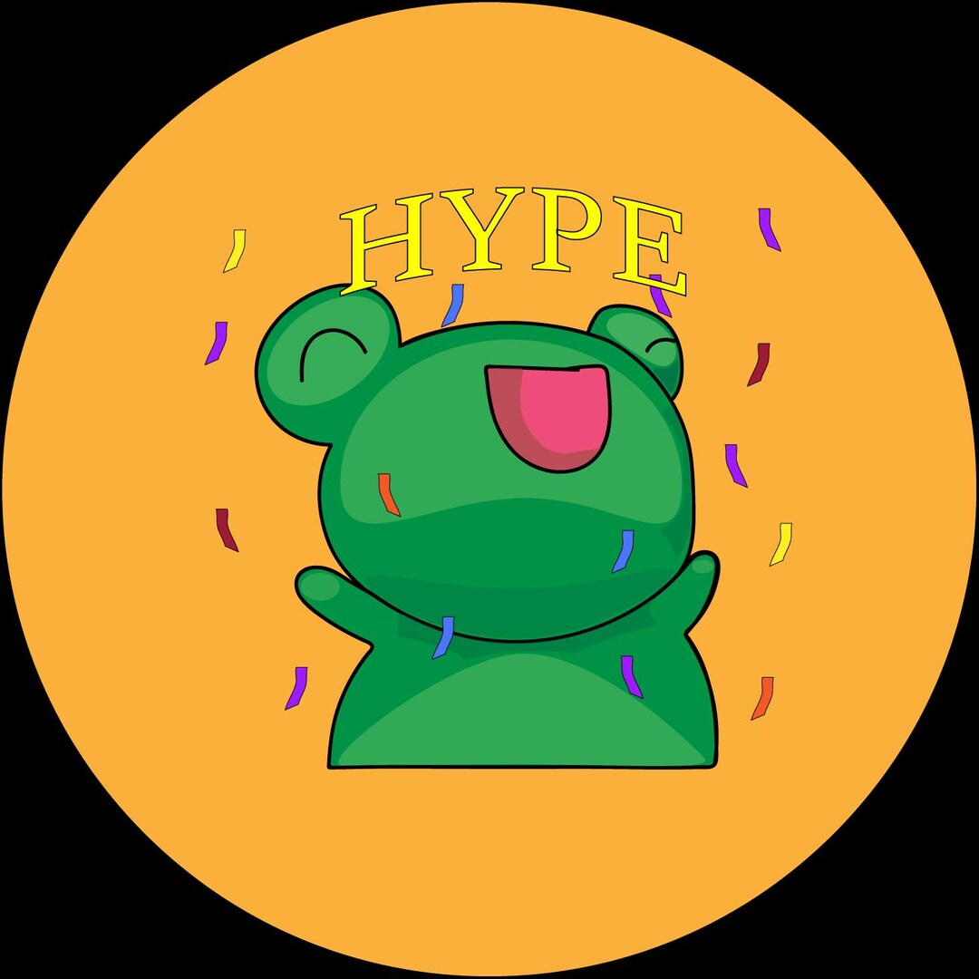 Frog Hype Emote - Etsy