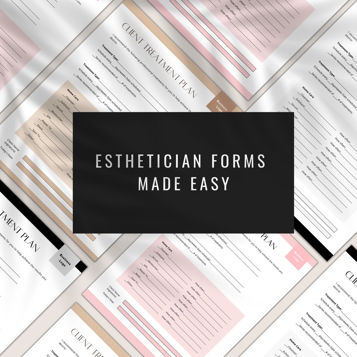 Client Treatment Plan | Esthetician Consent Forms | Digital Download ...