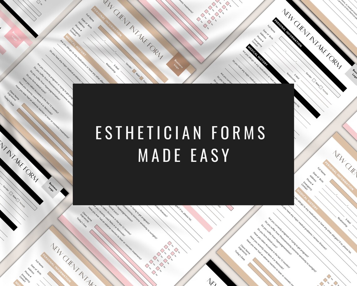 New Client Intake Consent Form Esthetician Consent Forms - Etsy