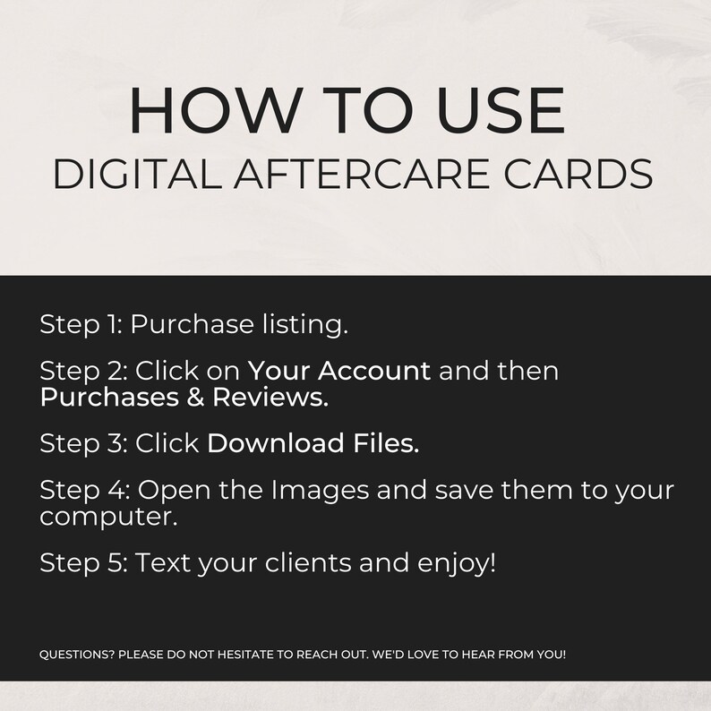 Digital Aftercare Card Bundle | PNG Images for Estheticians | Textable ...