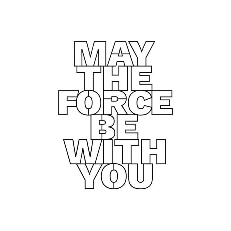 Metal Wall Art/sign May the Force Be With You Star Wars - Etsy