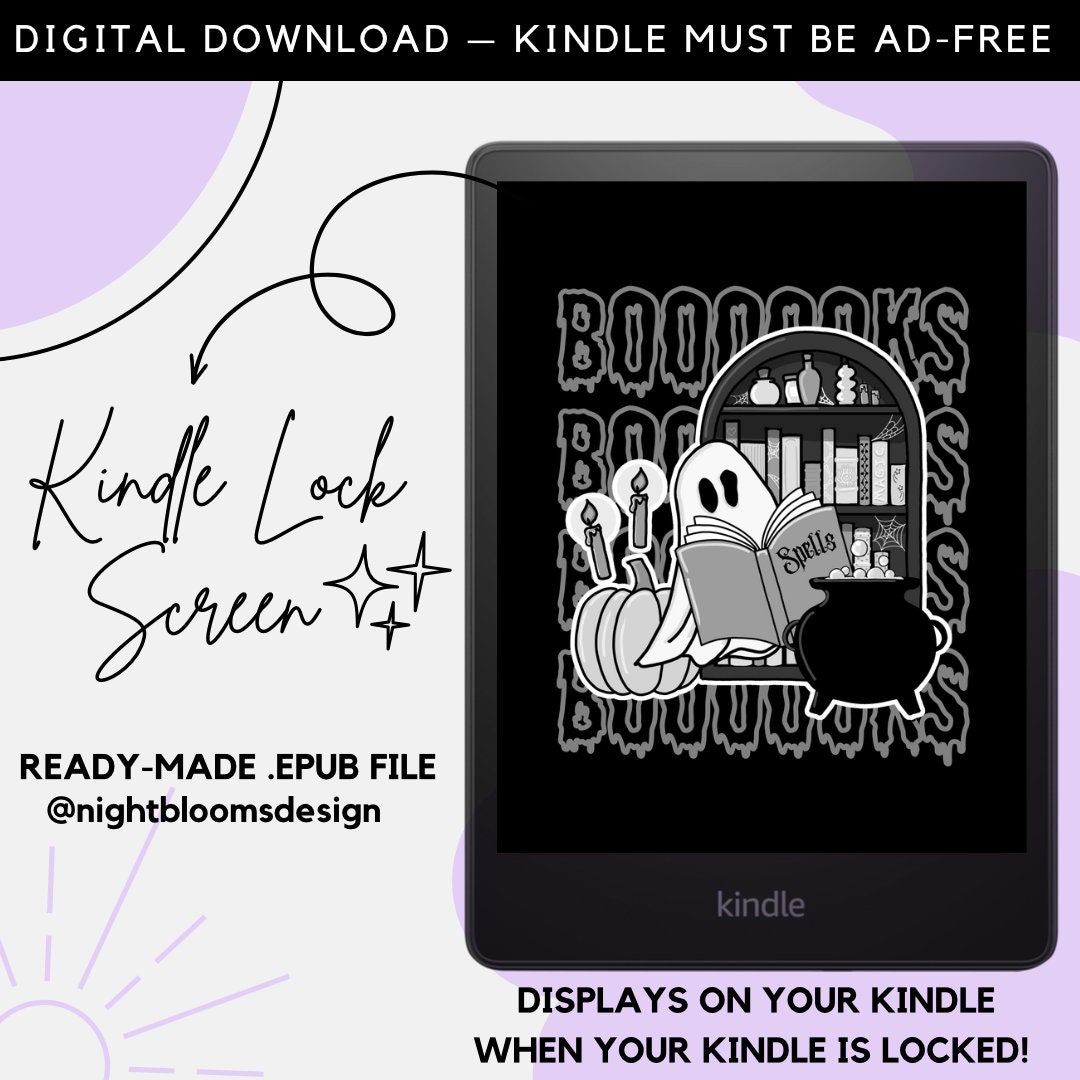 BOOOOOOOKS Kindle Paperwhite Lock Screen Screensaver Wallpaper Digital ...