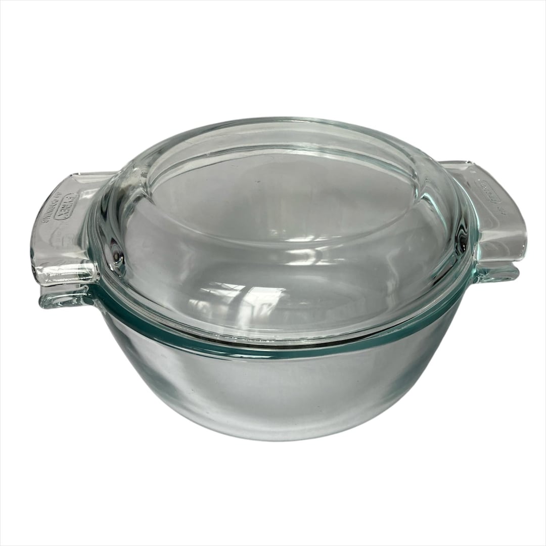 Pyrex Glass Round Casserole Dish With Lid France Style 451 - Etsy