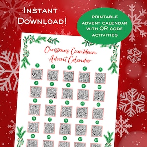 Printable Advent Calendar for Teens, Kids, Families, Christmas ...