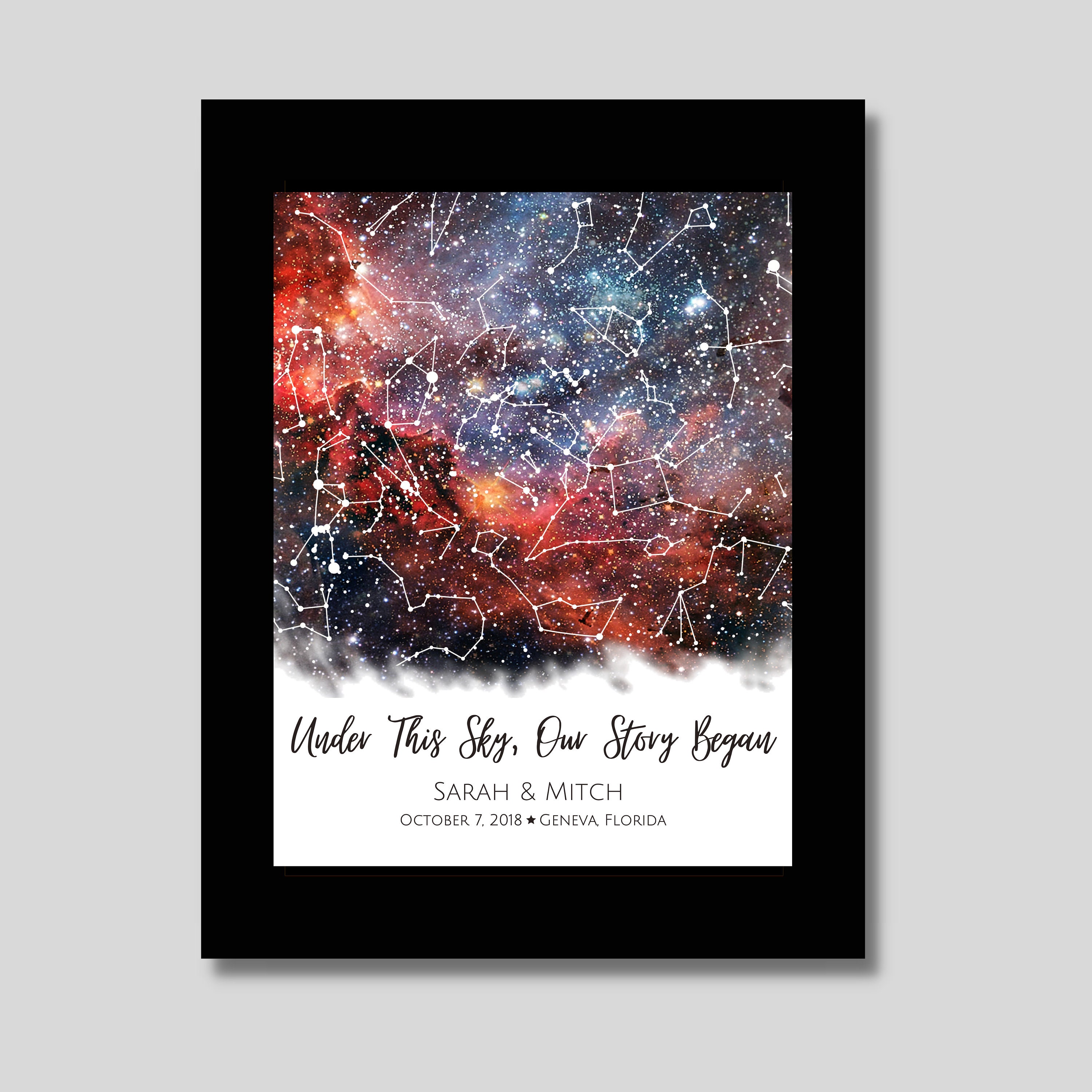 The Night We Met Custom Star Map, Christmas Gifts for Him, First Date ...