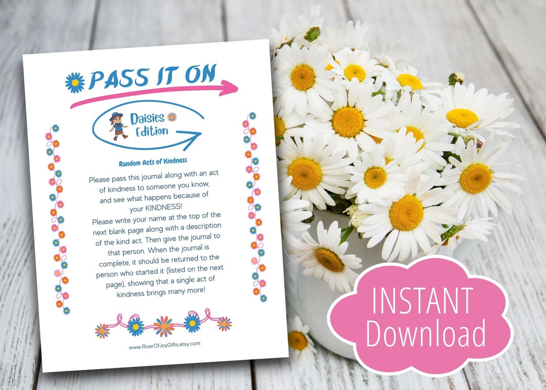 Daisy Scout 20+ Pages KINDNESS JOURNAL ~ Digital Download ~ Random Acts ...