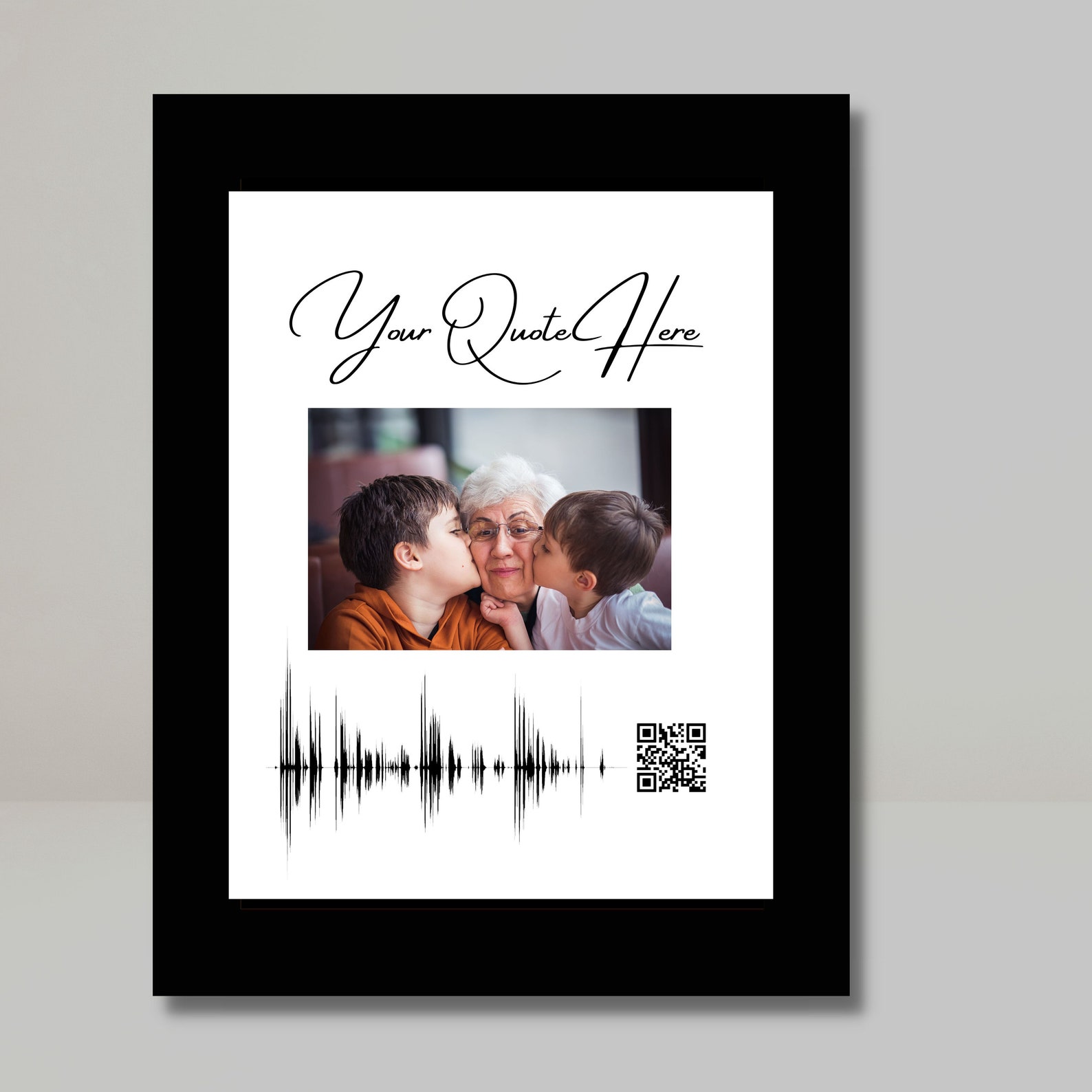 Soundwave Art QR Code Voice Recording Personalized Gifts - Etsy