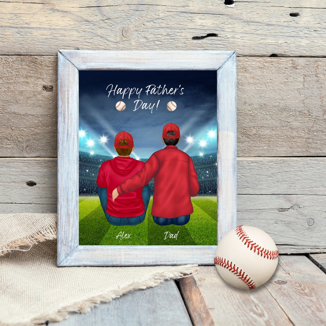 Custom Fathers Day Gifts From Son, Baseball Gifts, Family Portrait ...