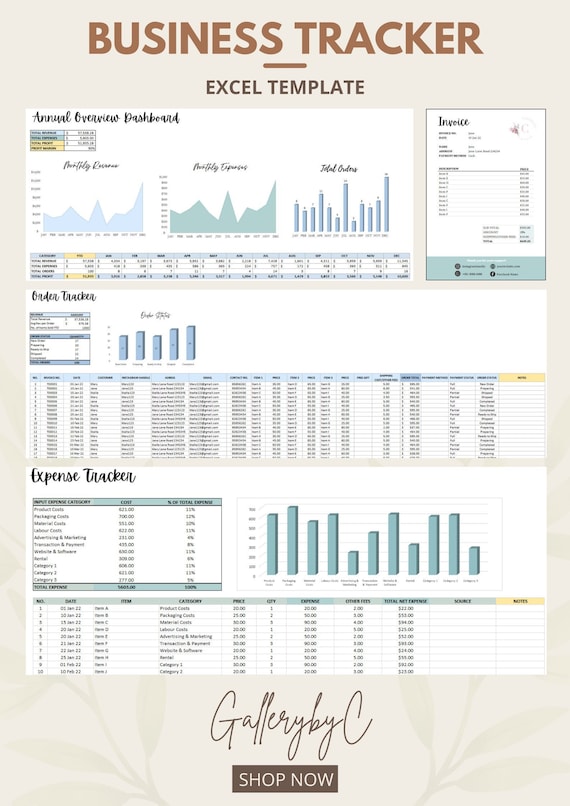 Business Tracker Invoice Template Bookkeeping Small - Etsy