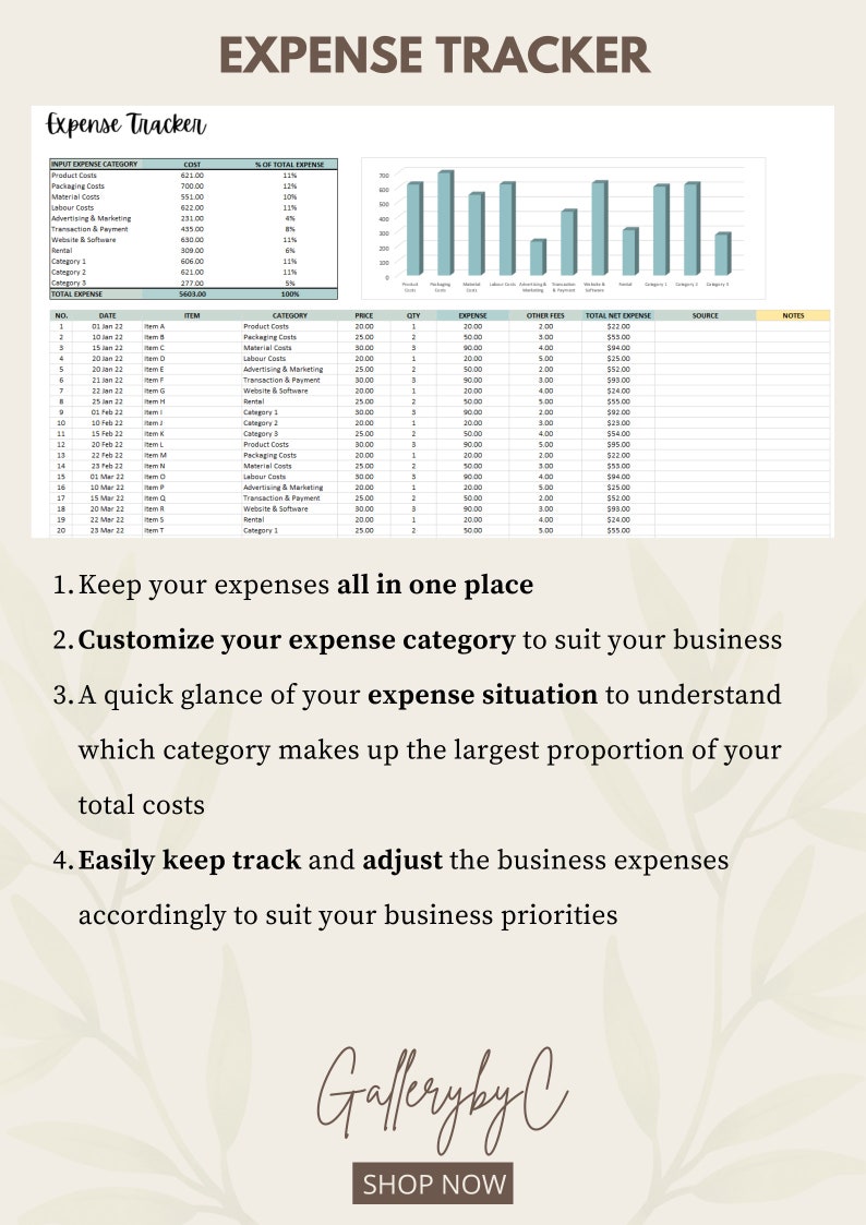 Business Tracker | Invoice Template | Bookkeeping Small Business ...
