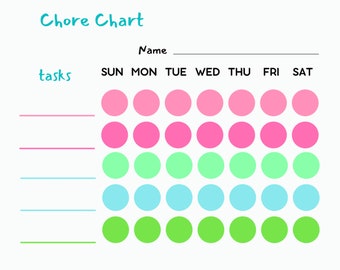 After School Chore Chart - Customizable, Dry Erase Laminate - Etsy