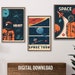 Set of 3 Space Posters, Space Wall Art, NASA Wall Art, Rocket Wall ...
