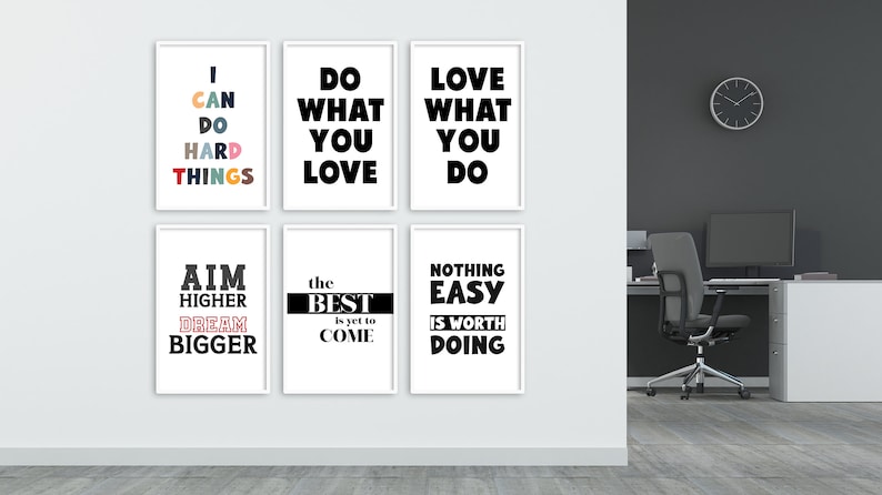 Quotes Printable Art, Set of 30 Prints, Inspirational Wall Art ...