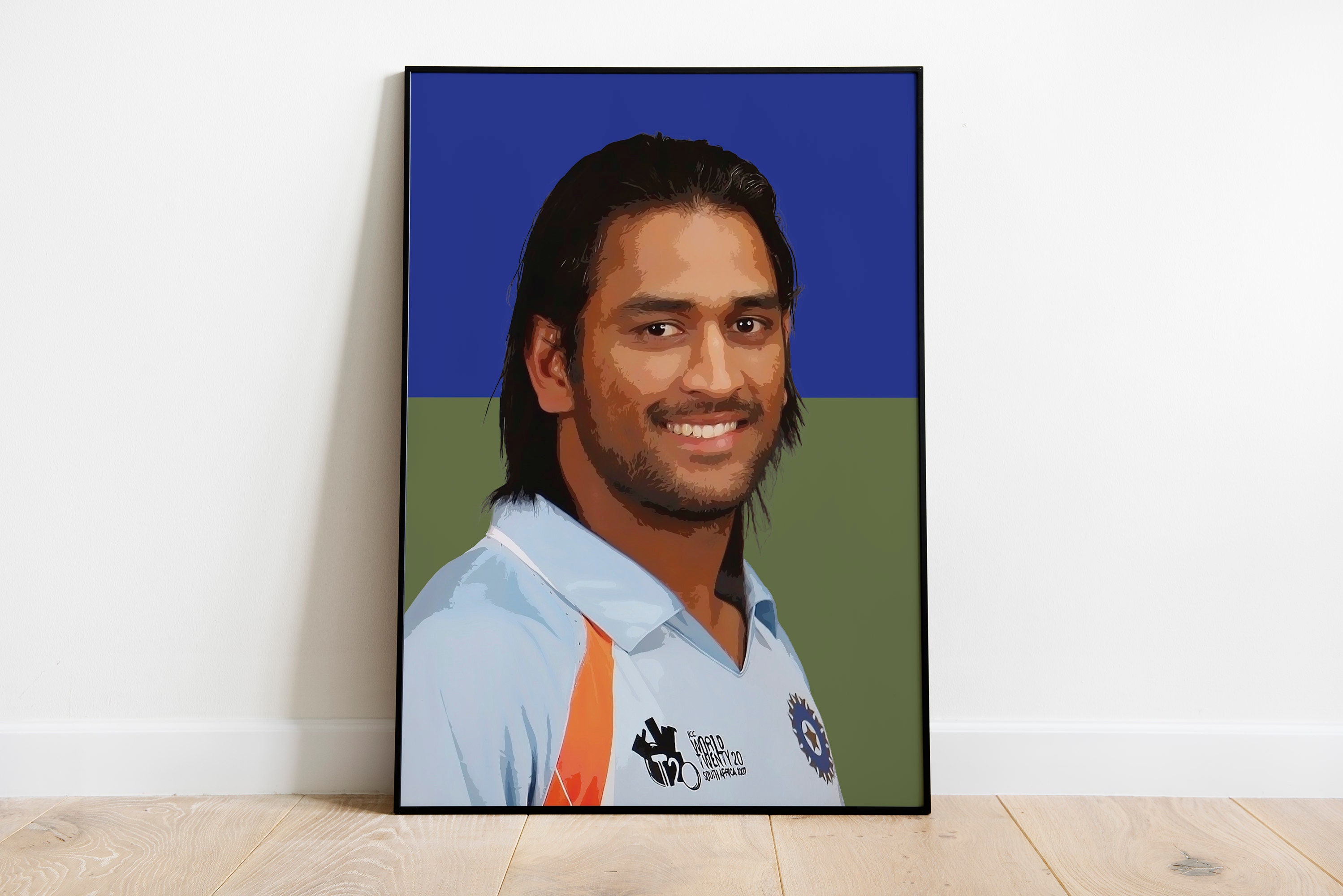 MS Dhoni Cricket Poster Indian Sports Decor Unique Gift for - Etsy