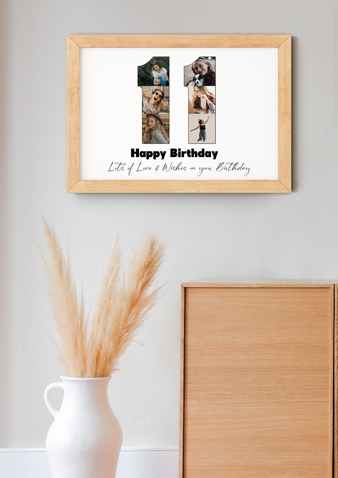 11th Birthday Photo Collage Gift, 11th Anniversary Photo Collage ...