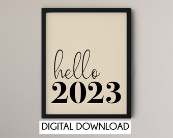 Hello 2023 Printable - Etsy