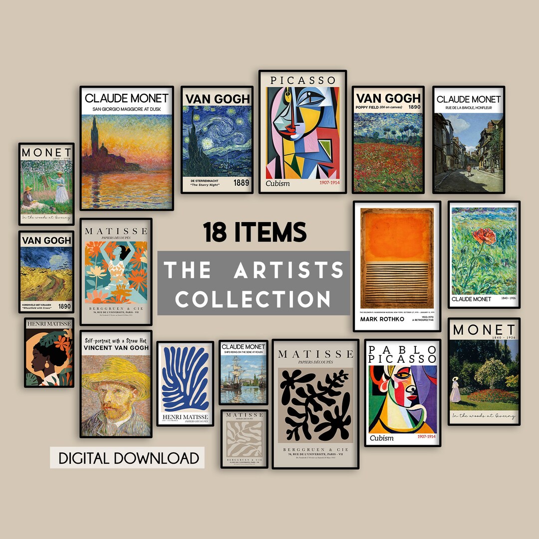 Eclectic Wall Art Bundle, Gallery Wall Set, Gallery Wall Collage ...