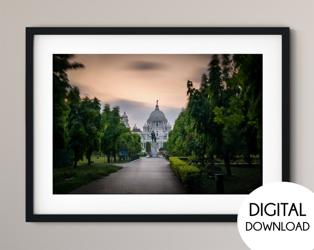 Victoria Memorial Kolkata, Kolkata Poster, India Travel Poster, India ...