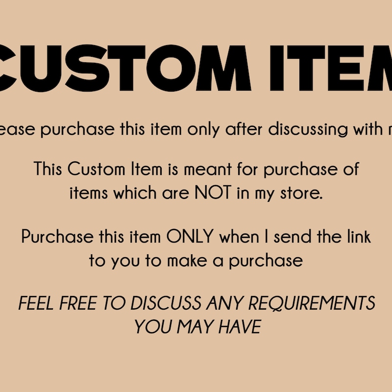 Custom Made Items - Etsy