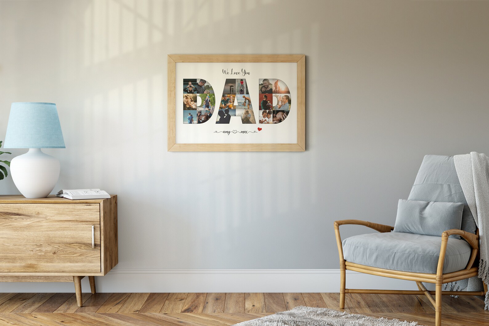 Dad Photo Collage, Customized Father's Day Gift, Personalized Photo ...