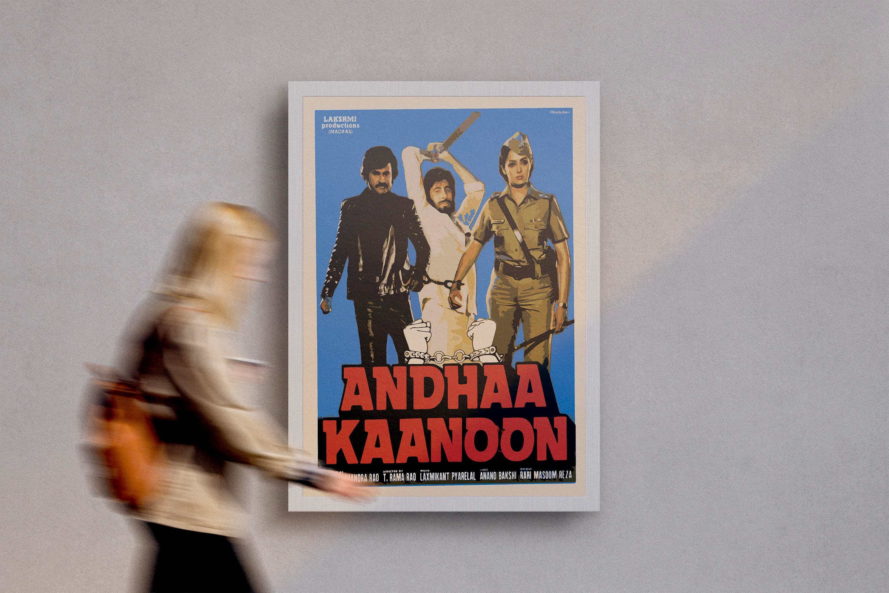 Andhaa Kaanoon Movie Poster, Desi Wall Art, Bollywood Movie Poster ...