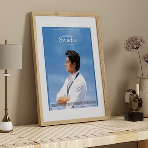 Swades Movie Poster, Desi Wall Art, Bollywood Movie Poster, Retro ...