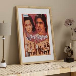 Satte Pe Satta Movie Poster Desi Wall Art Bollywood Movie - Etsy