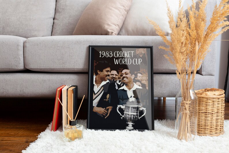 1983 Cricket World Cup, Kapil Dev Poster, Indian Sports Decor, Gift for ...