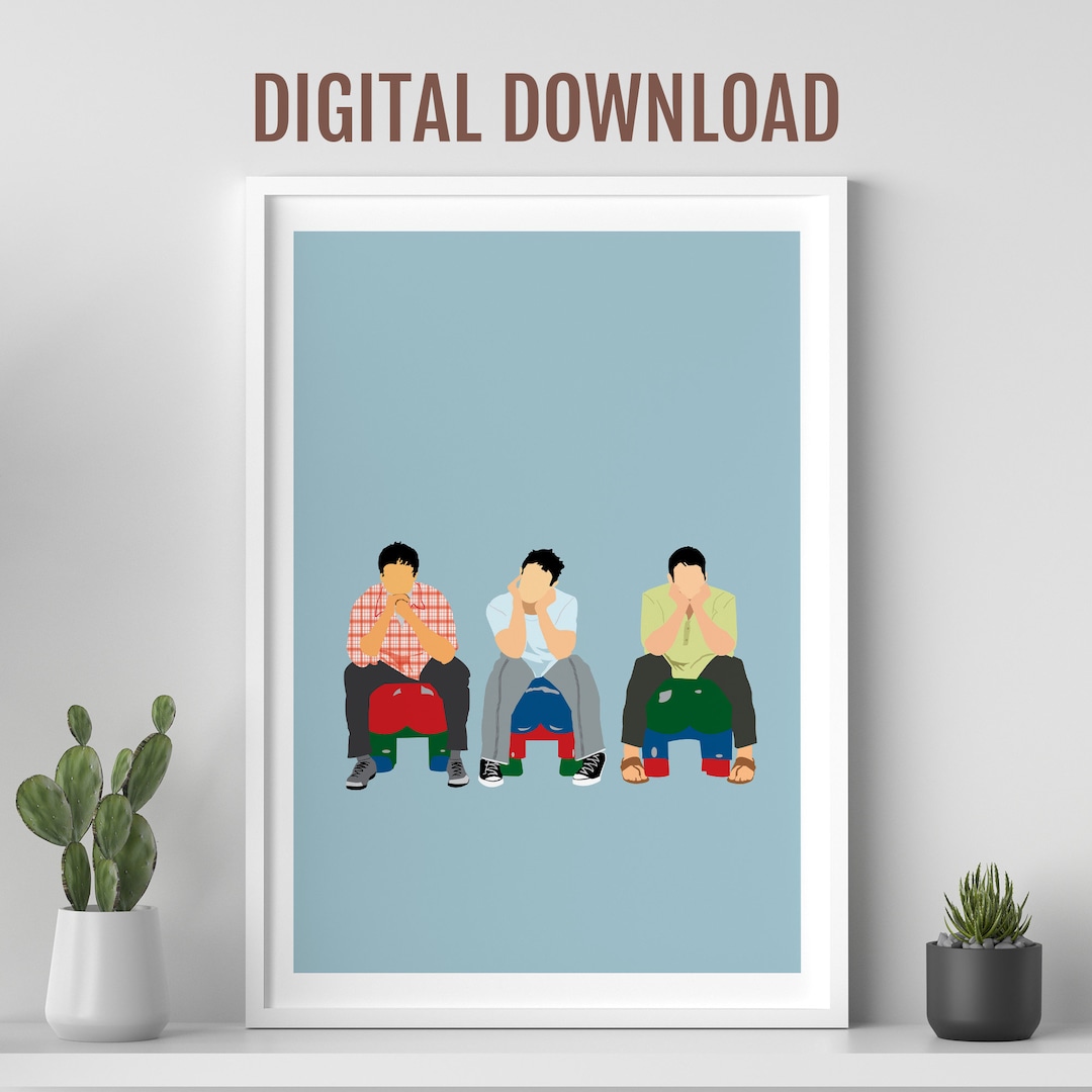 3 Idiots Movie Poster Sketch, Desi Wall Art, Bollywood Movie Poster ...